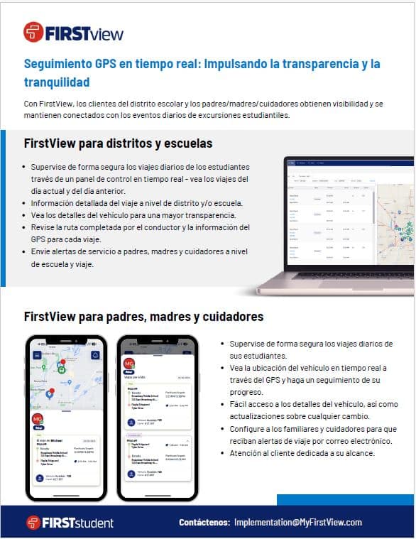 FirstView - Yellow Bus Benefits Flyer (SP) - First Student, Inc.