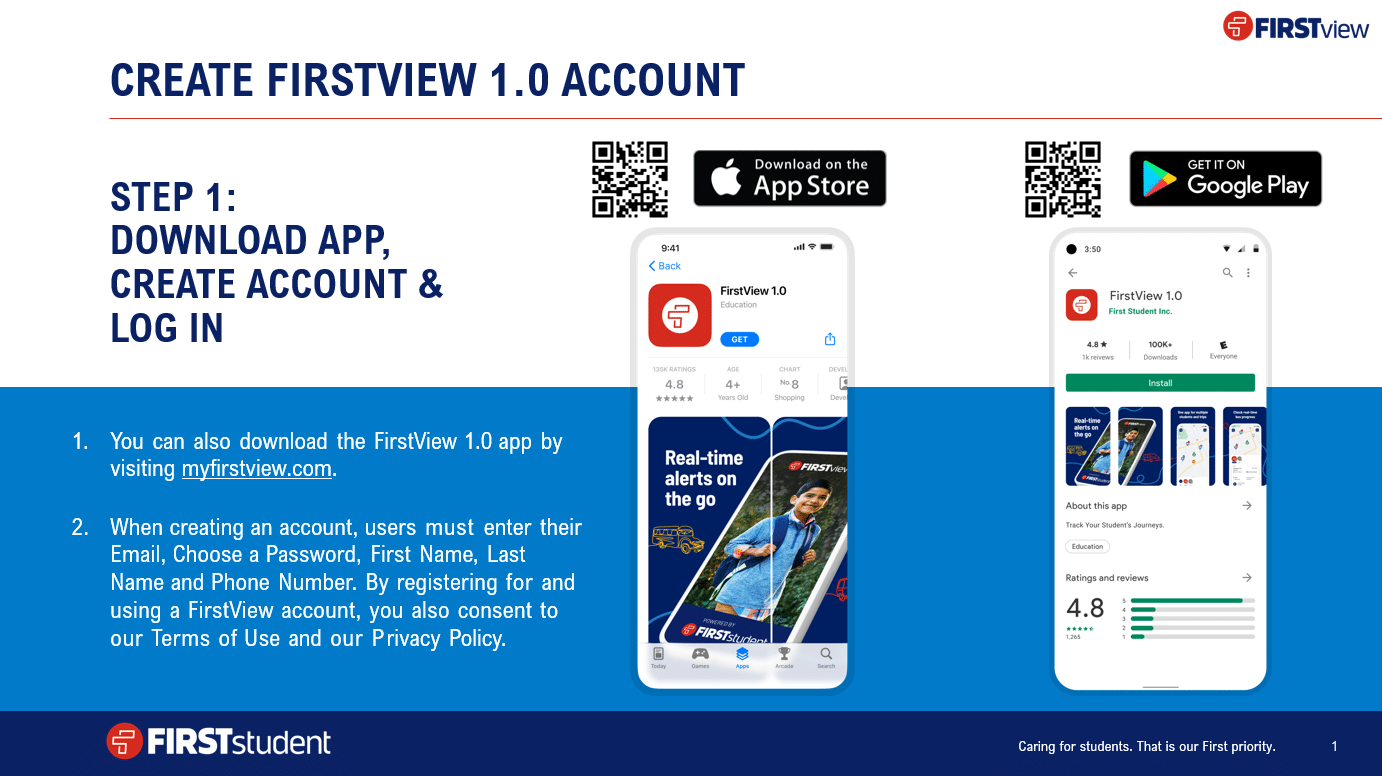 First View - Student Parent Registration Guide - First Student, Inc.