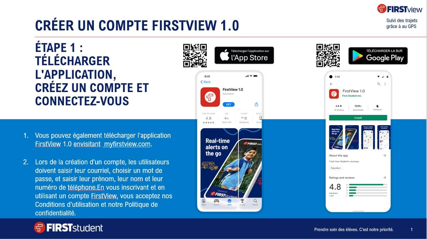 FirstView – Student Parent Registration Guide (FR) - First Student, Inc.